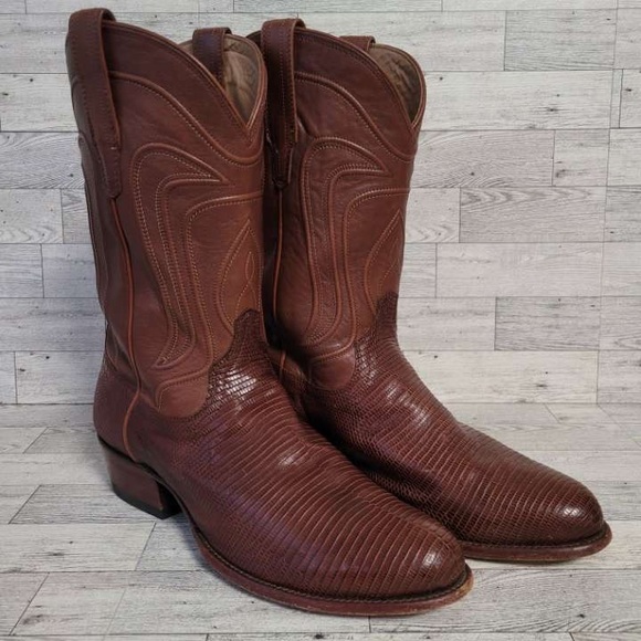 Tecovas | Shoes | Mens Tecovas The Nolan Western Brown Teju Lizard ...